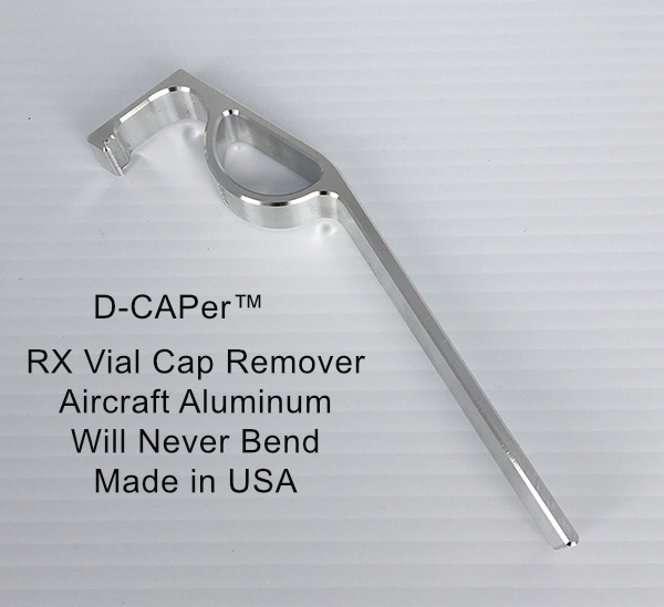 Medicine Bottle Cap Remover D-CAPer - RX Vial Cap Remover